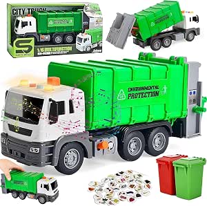 SGM JS108 Garbage Truck Toy, Waste Management Recycling Truck Toy with ...