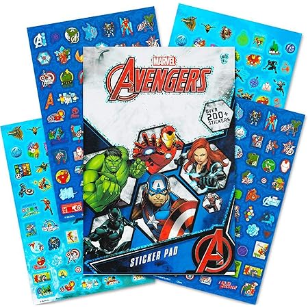 Amazon.com: Marvel Avengers Stickers 4 Pack ~ 100 Avengers Superhero ...