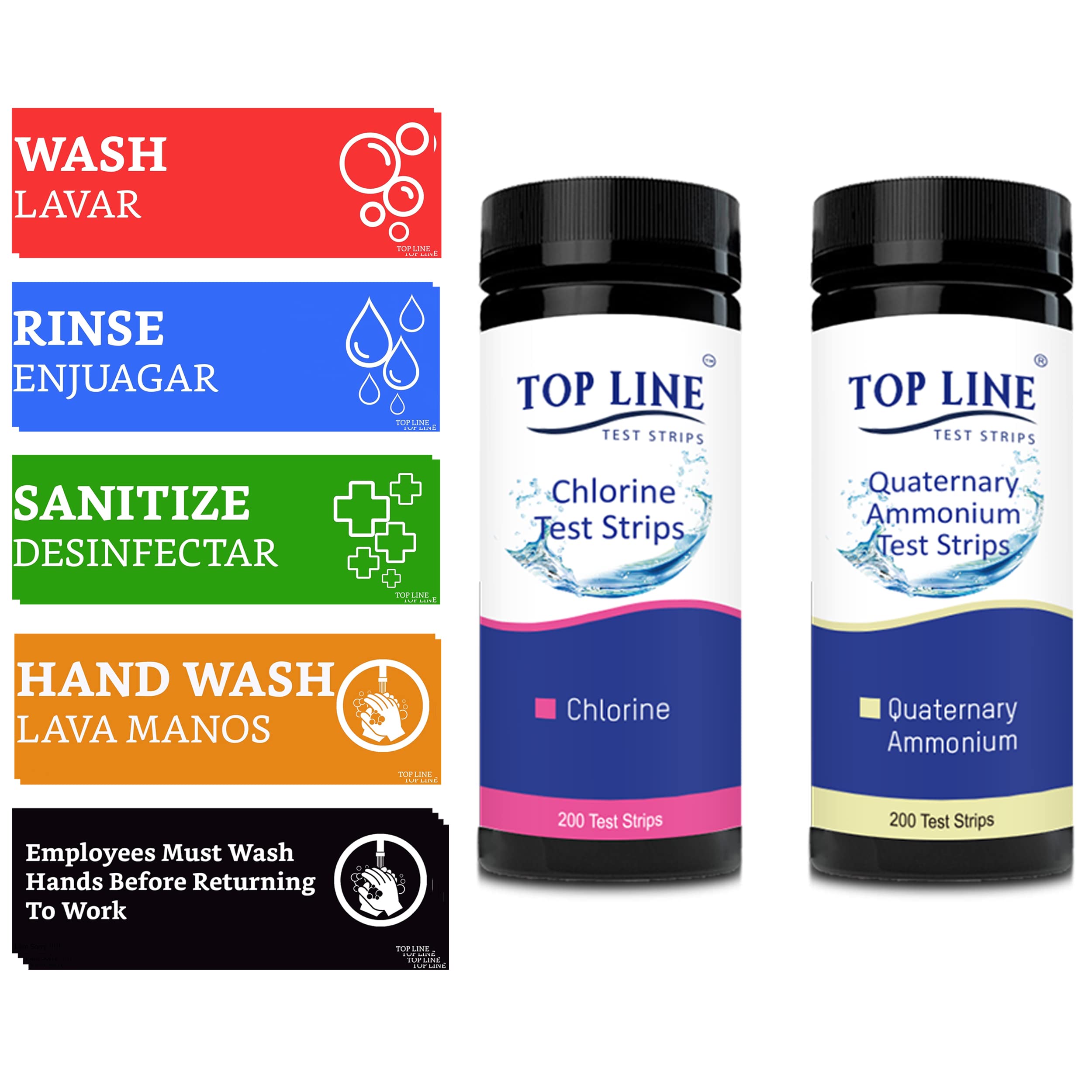 Wash Rinse Sanitize Sink Labels Signs and Hand Wash Signs (12 Labels ...