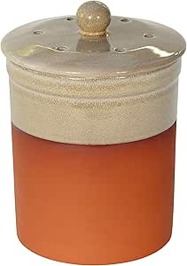Terracotta Ceramic Kitchen Compost Caddy (Sand colour) - Chetnole ...