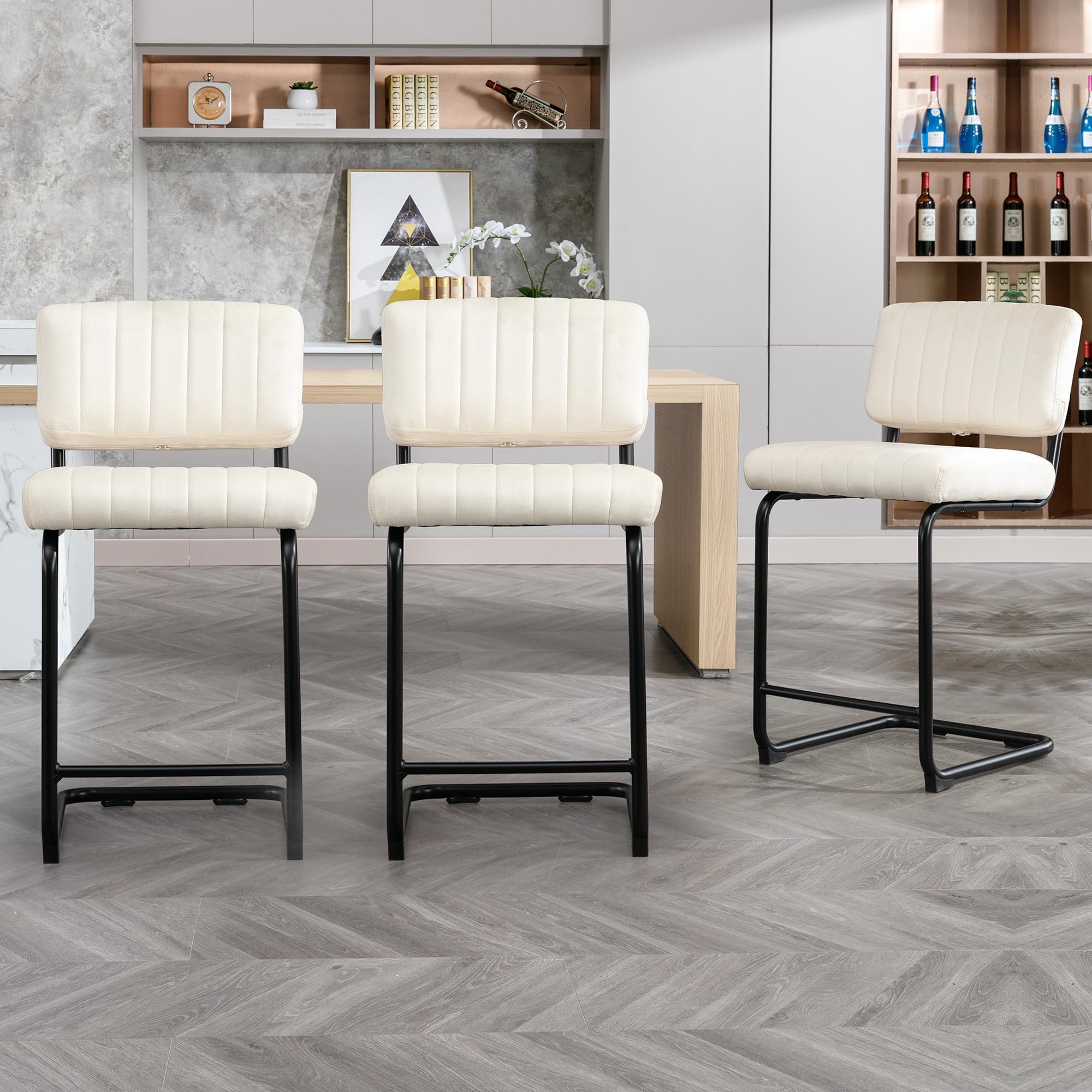 Amazon.com: Forsalund Counter Height Bar Stools, 24'' Grey Bar Stools ...