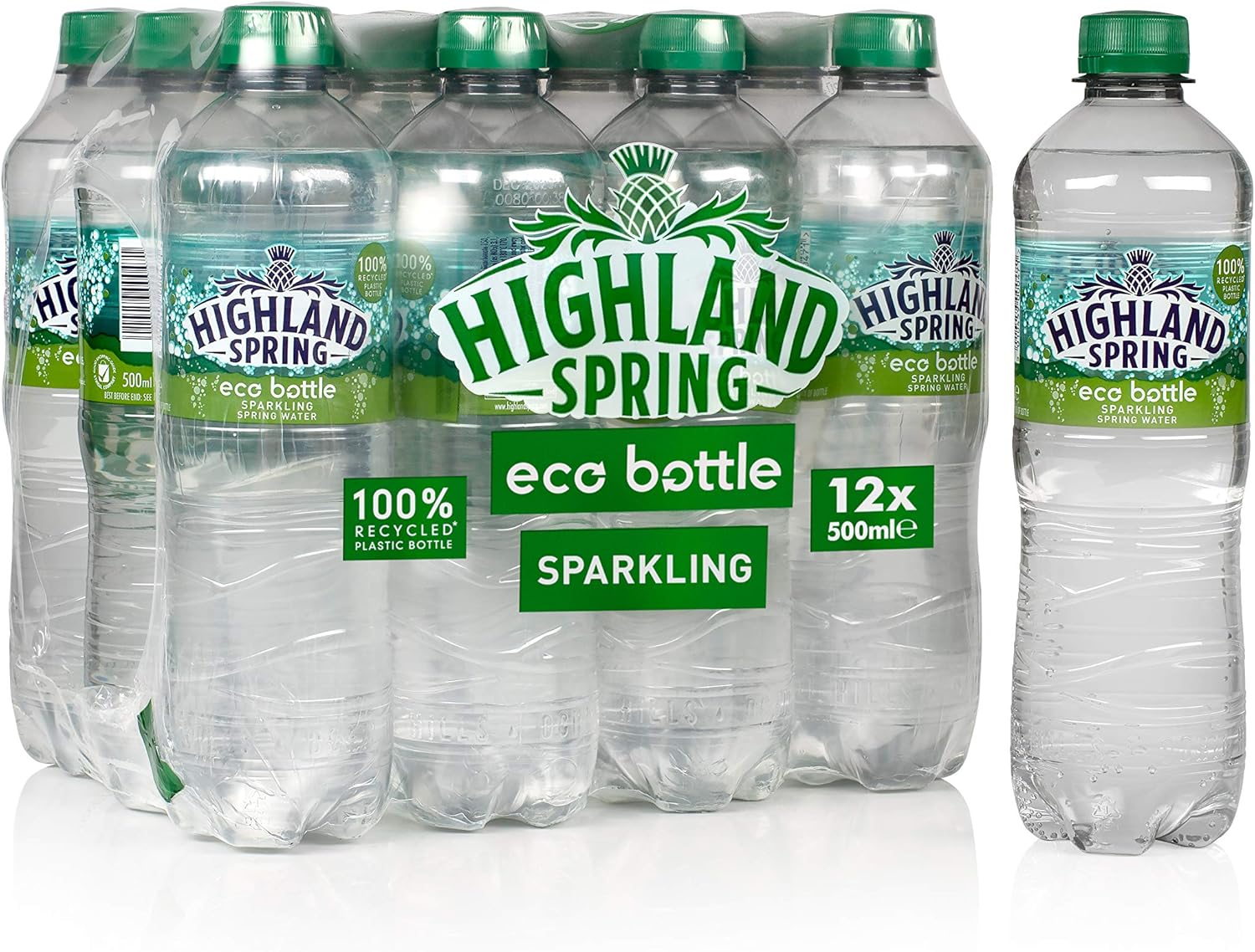 Highland Spring Eco Sparkling Water 12 x 500ml, 1 count : Amazon.co.uk ...