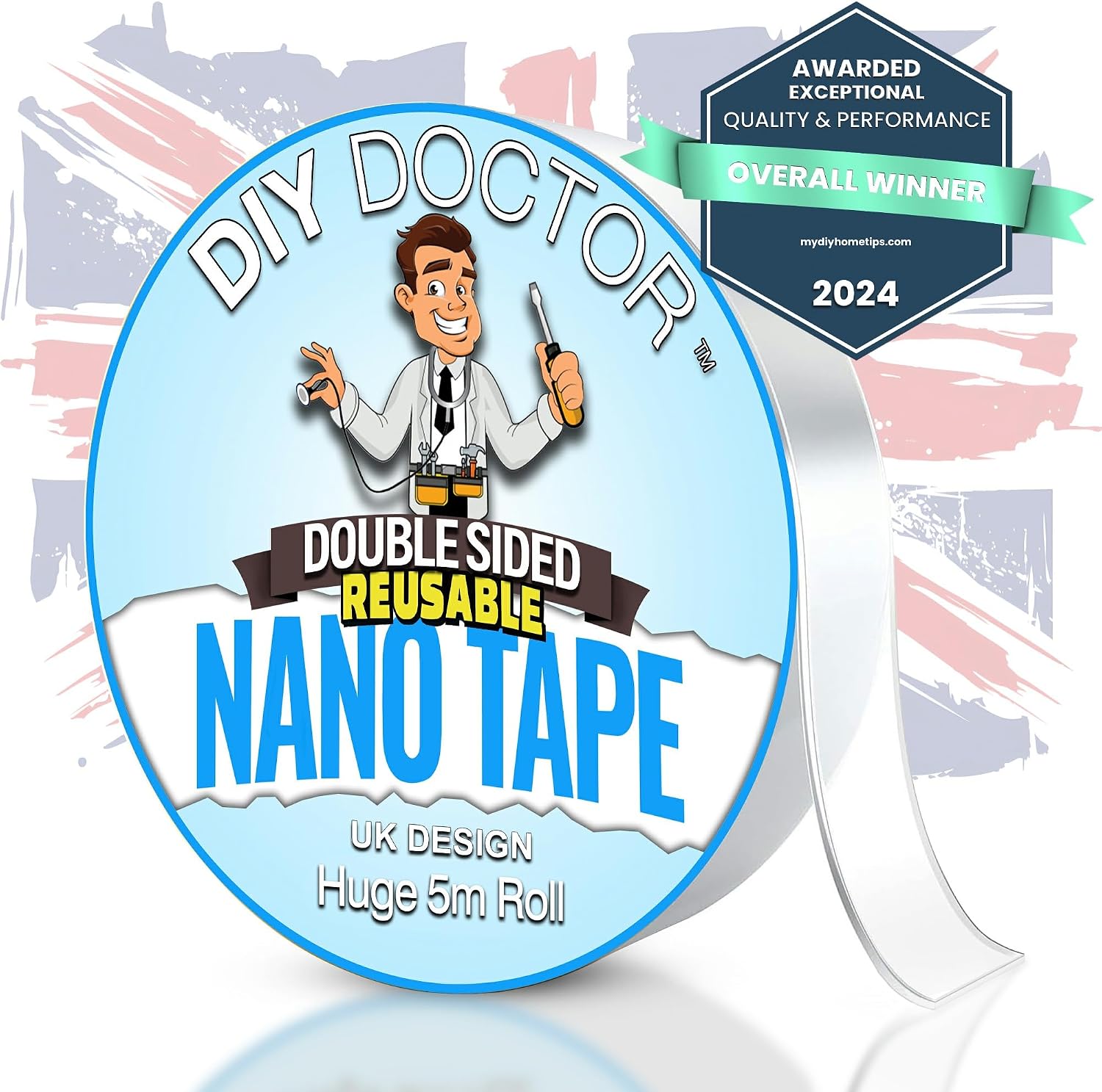 DIY Doctor Multi-Functional Double Sided Nano Tape - Huge 5m x 22mm ...