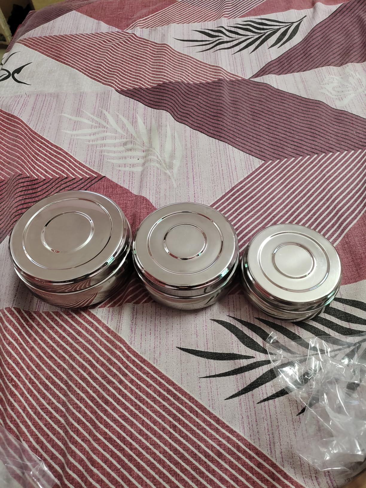 Buy CALOPE Set Of 3 Stainless Steel Jar/Kitchen Dabbi/Food Grade ...