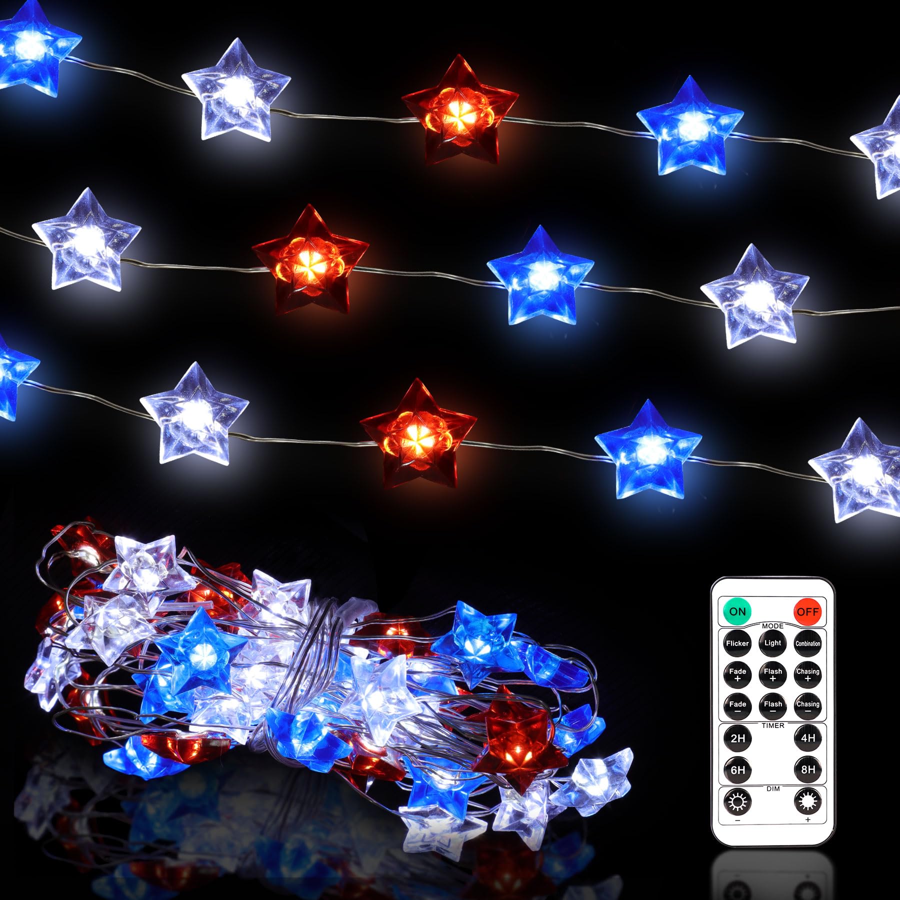 Amazon.com: Independence Day String Lights, Impress Life USA American ...