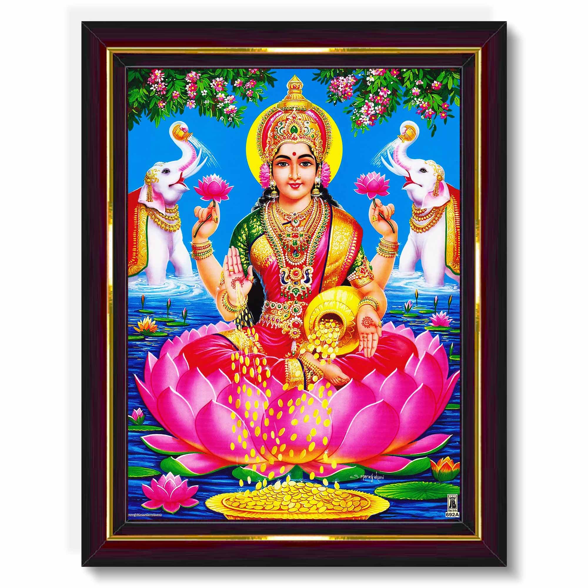 Mahalakshmi Devi Maha Lakshmi Vaibhav Laxmi Mata Brown Color Photo ...