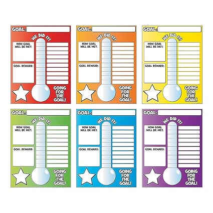 Amazon.com: Vertical Goal Thermometer Poster - Classroom Decorations ...