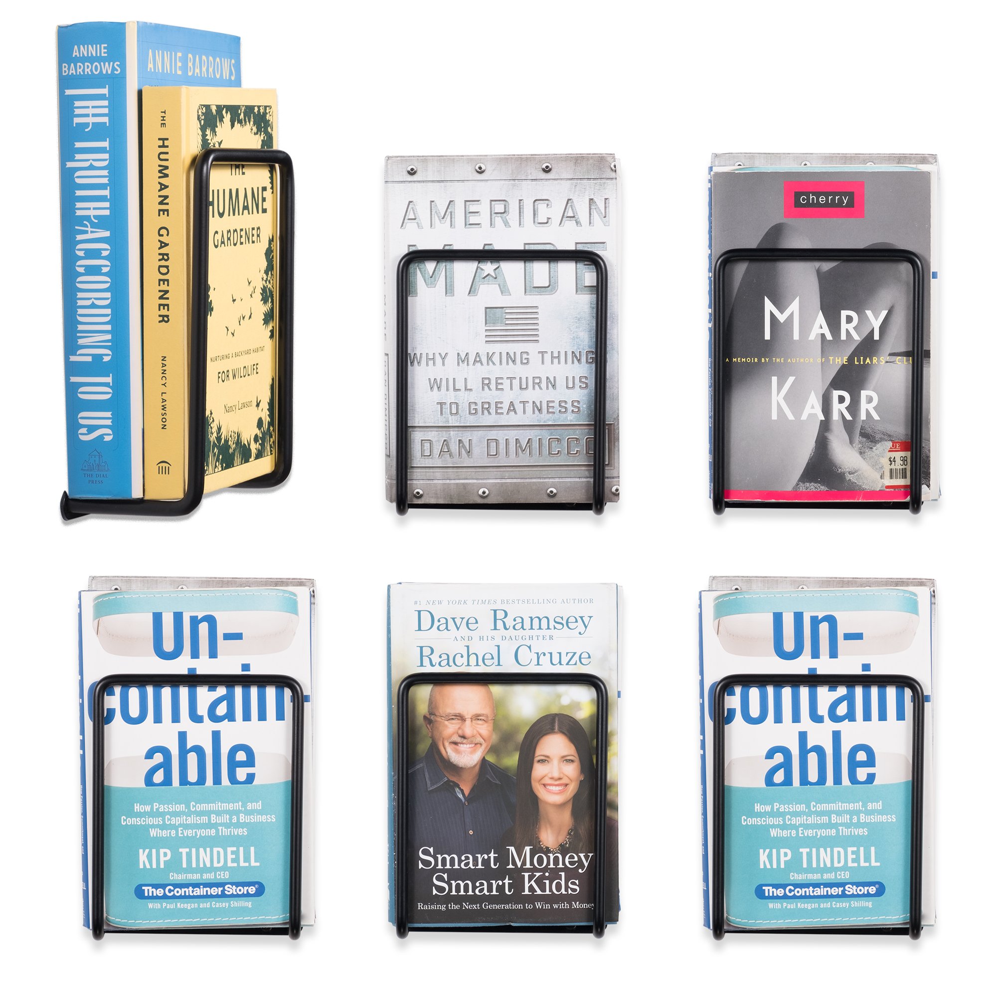 Buy Wallniture - Vango 6 Pack Wrought Iron Wall Mount Magazine Rack ...