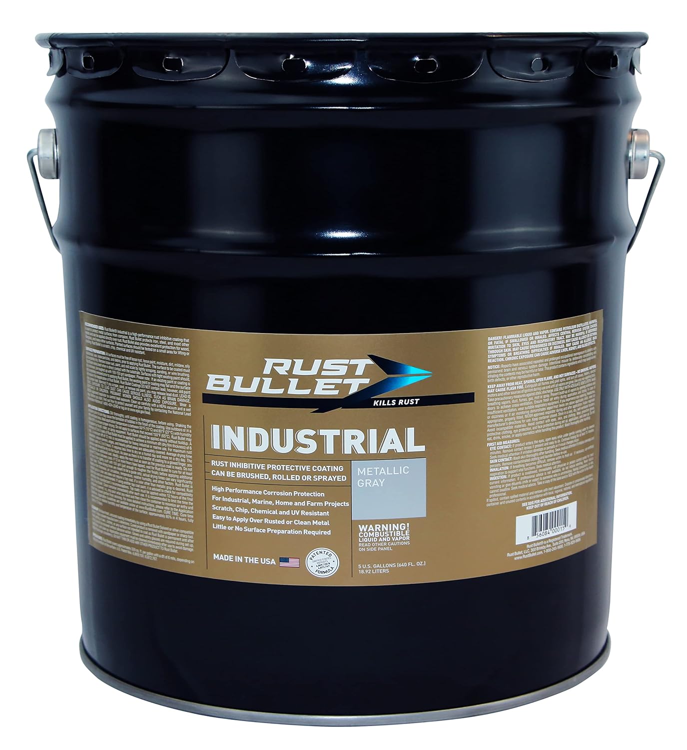 Amazon.com: RUST BULLET Industrial Rust Inhibitor Paint 5 Gallons ...