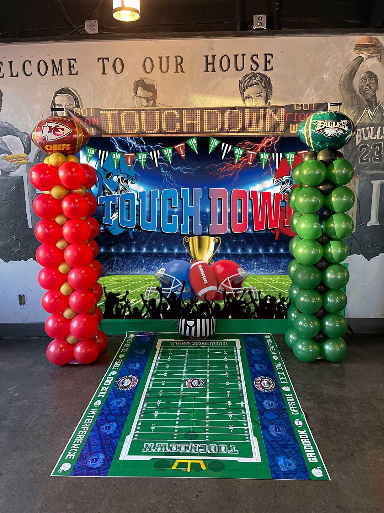 Snapklik.com : Football Touch Down Backdrop Football Party Decorations ...