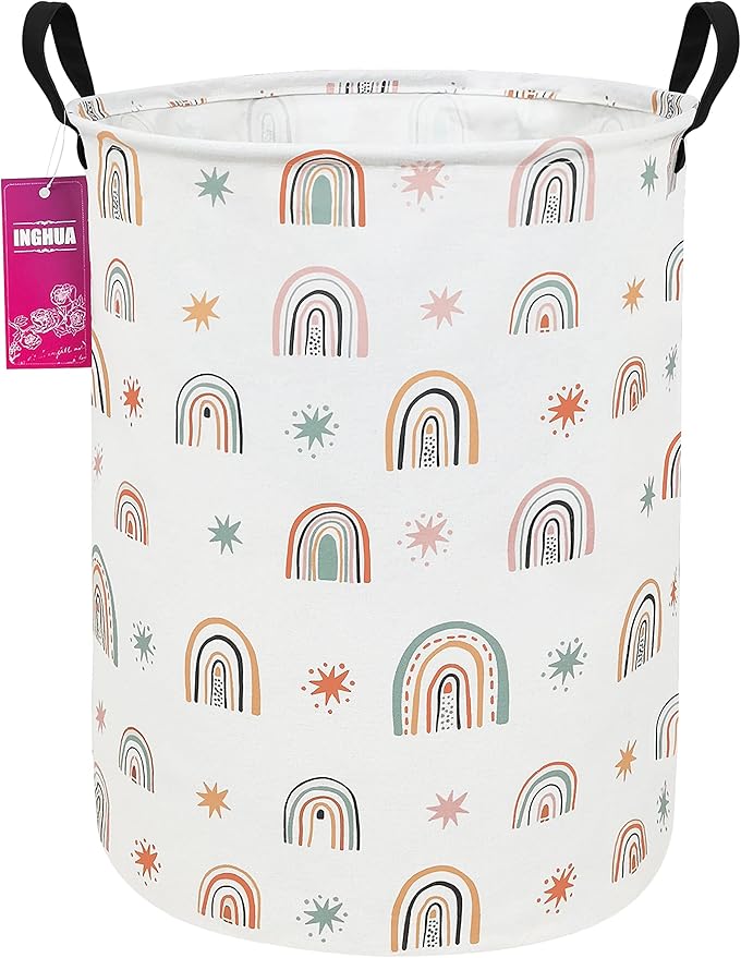 Amazon.com: INGHUA Laundry Hamper Large Canvas Fabric Lightweight ...