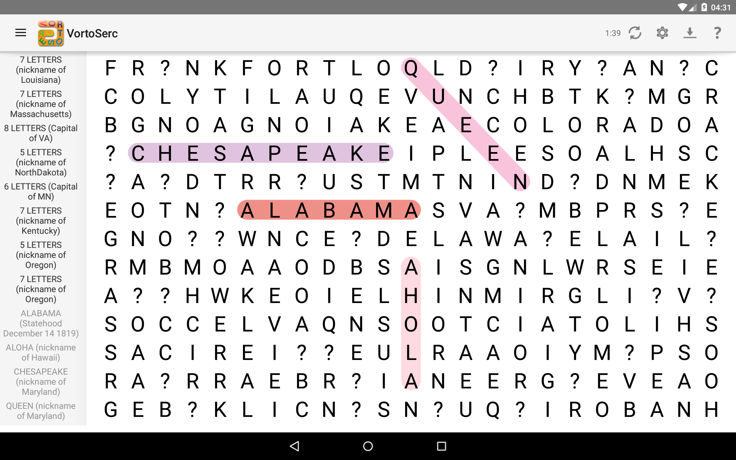 Vortoserc Word Search Puzzle - App on Amazon Appstore