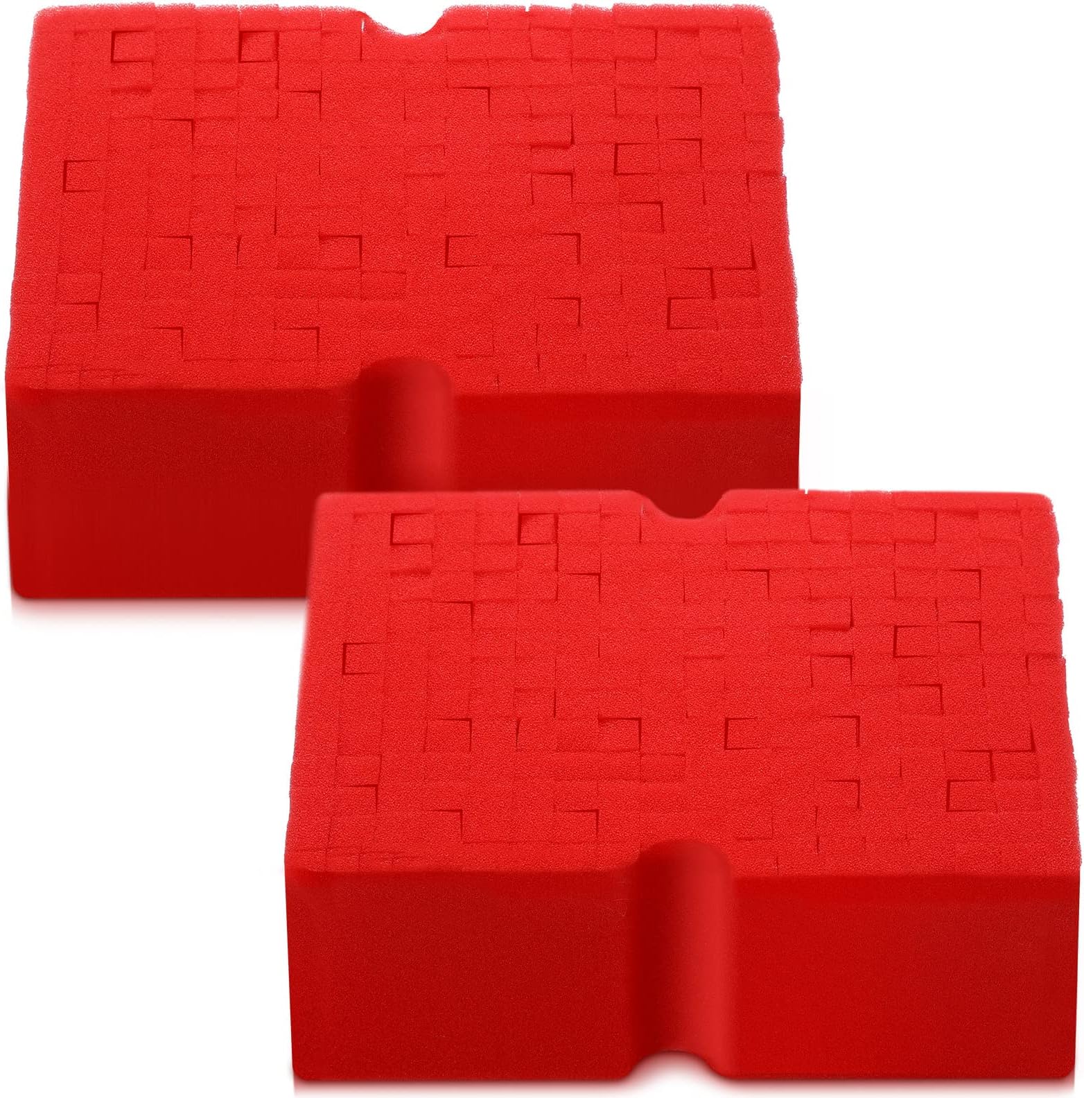 Amazon.com: 2 Pcs Big Red Sponge Large Cross Cut Durable Soft Grid ...