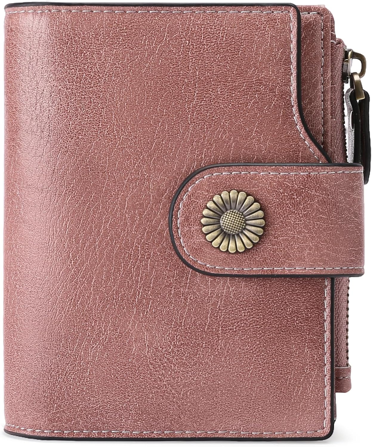 Amazon.com: FALAN MULE Small Wallet for Women Leather Bifold Compact ...