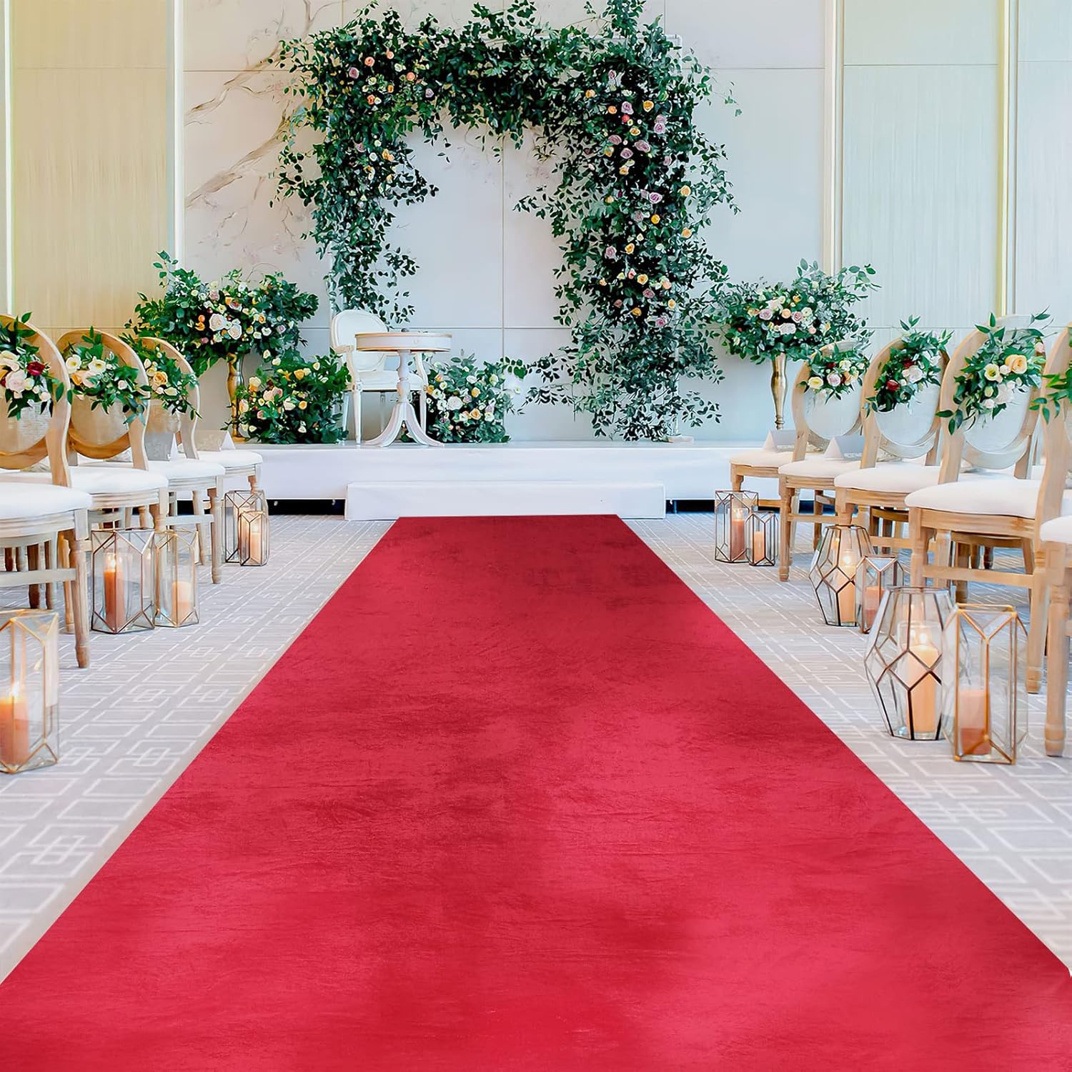 Amazon.com: QueenDream Burgundy Aisle Runner 2.5ft x 15ft Aisle Runway ...