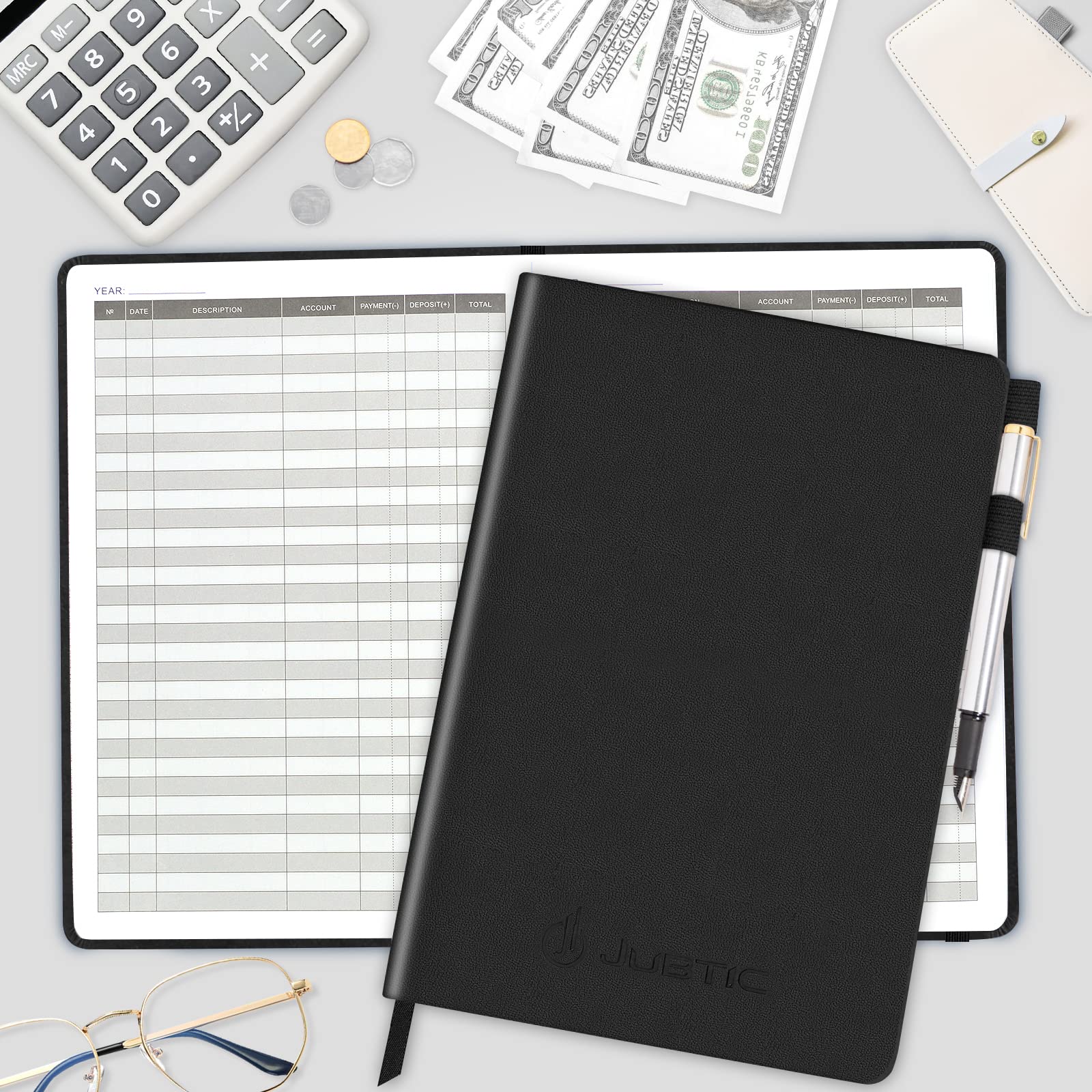 Snapklik.com : JUBTIC Hardcover Accounting Ledger Book7x10 - Bank ...