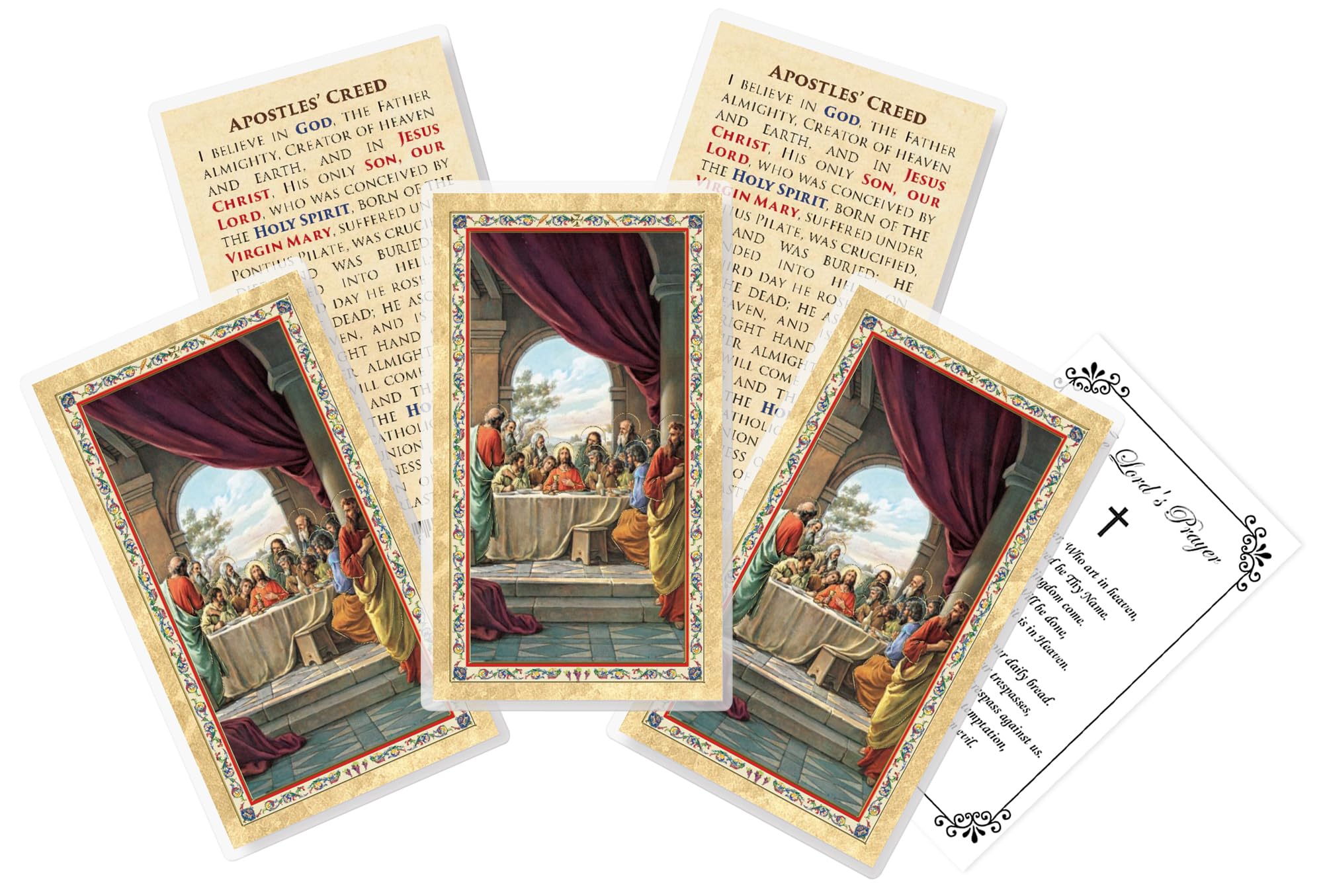 Amazon.com : Apostles Creed Prayer Card - with The Lord's Prayer Card ...