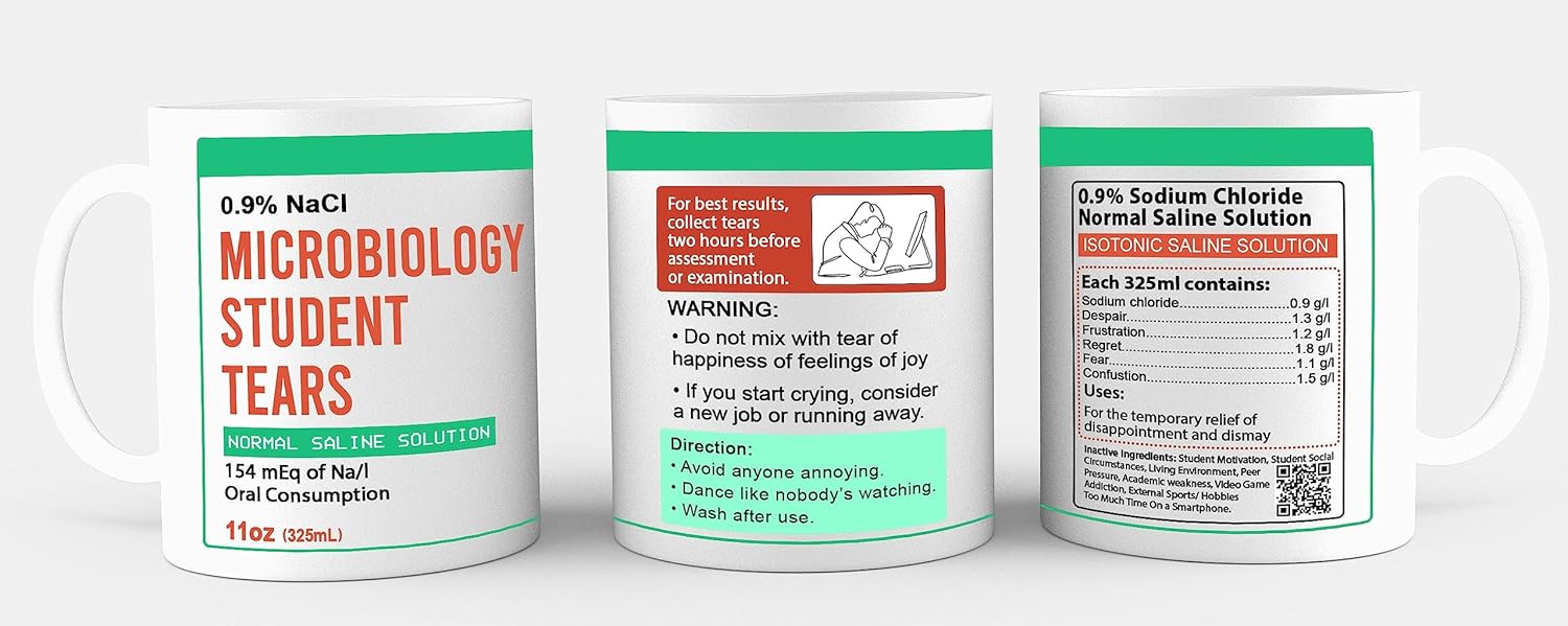 Amazon.com: Microbiology Student Tears Mug, Microbiology Teacher Gifts ...