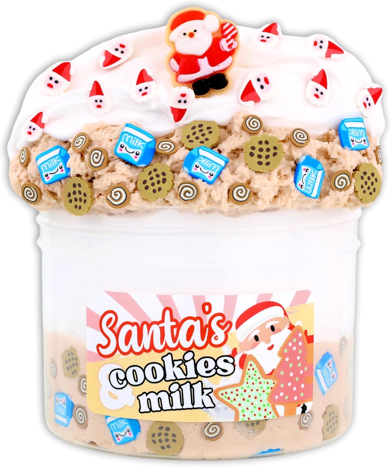 Amazon.com: Santa's Cookies & Milk - Butter Snowfizz Textured Slime ...
