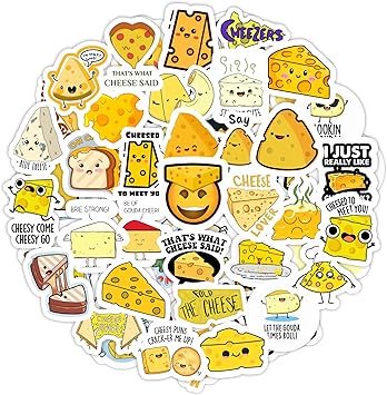 Amazon.com: BulbaCraft Funny Cheese Stickers for Water Bottle and ...