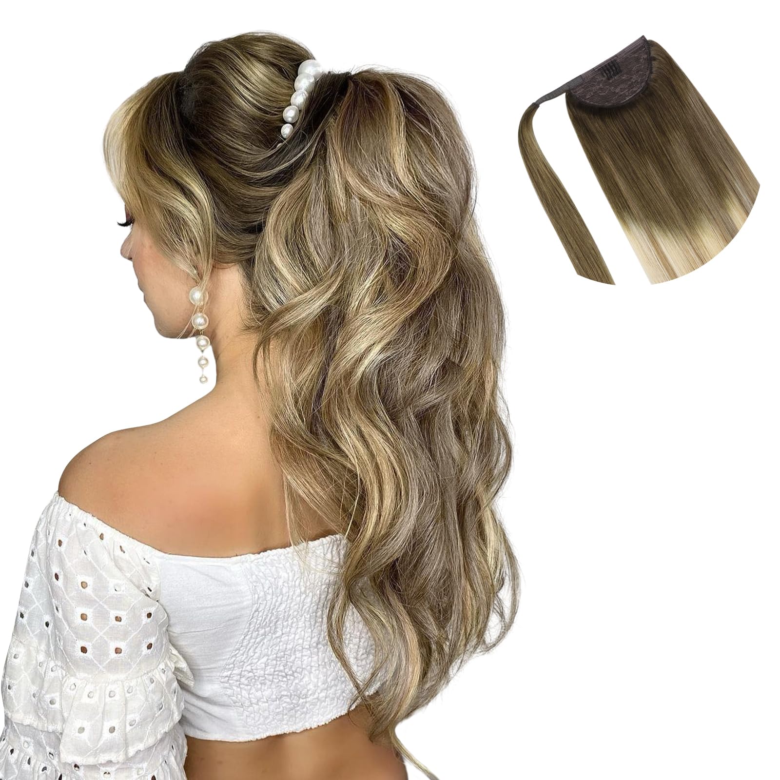 Amazon.com : HOTBANANA Ponytail Extension, 18 Inch Ponytail Extension ...