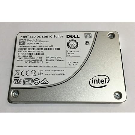 Amazon.com: Intel 200GB SSD 2.5" 6Gb/s SATA Solid State Drive Model ...