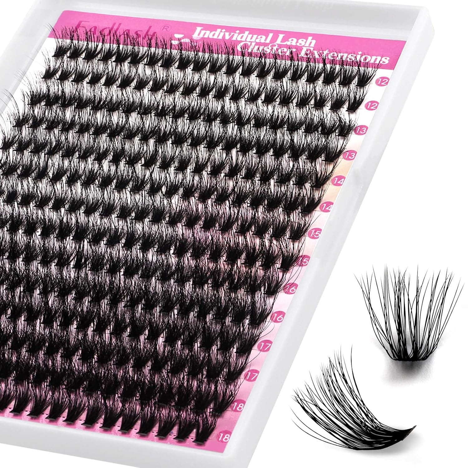 Amazon.com: Lash Clusters 240pcs 40D 12-18mm Mixed Tray 3D Effect ...