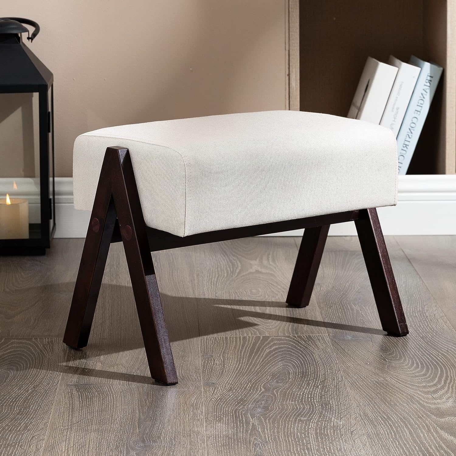 BELIEF WOOD Modern A Footstool A Small Stool Padded Wooden Footstools ...