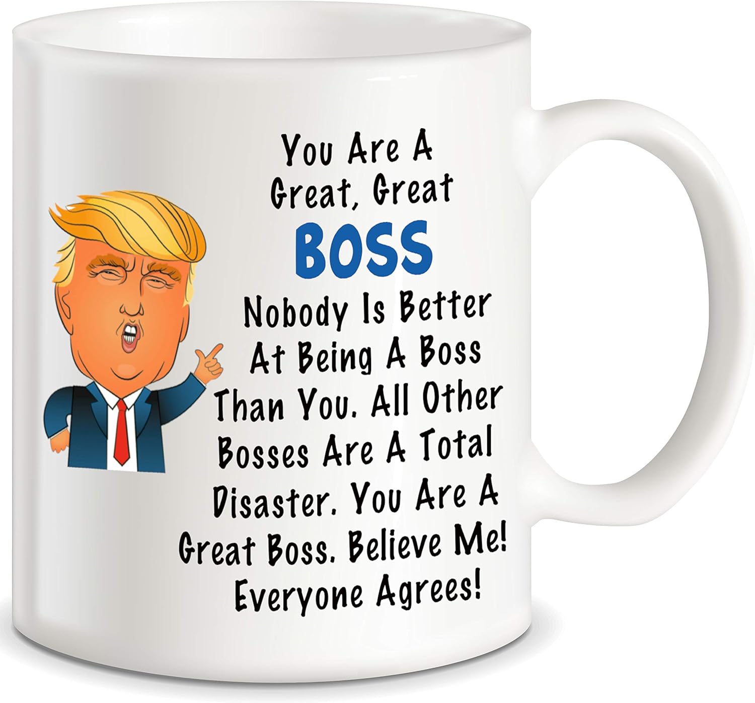 Amazon.com: Classic Mugs Coworker Boss Gifts Dear Boss Donald Trump You ...