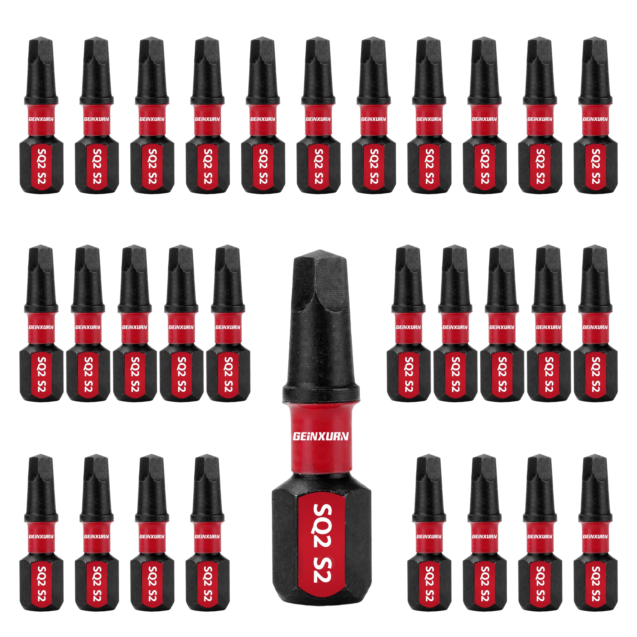 GEINXURN Impact Tough #2 Square 2 in. Insert Driver Bits,30Pack ...