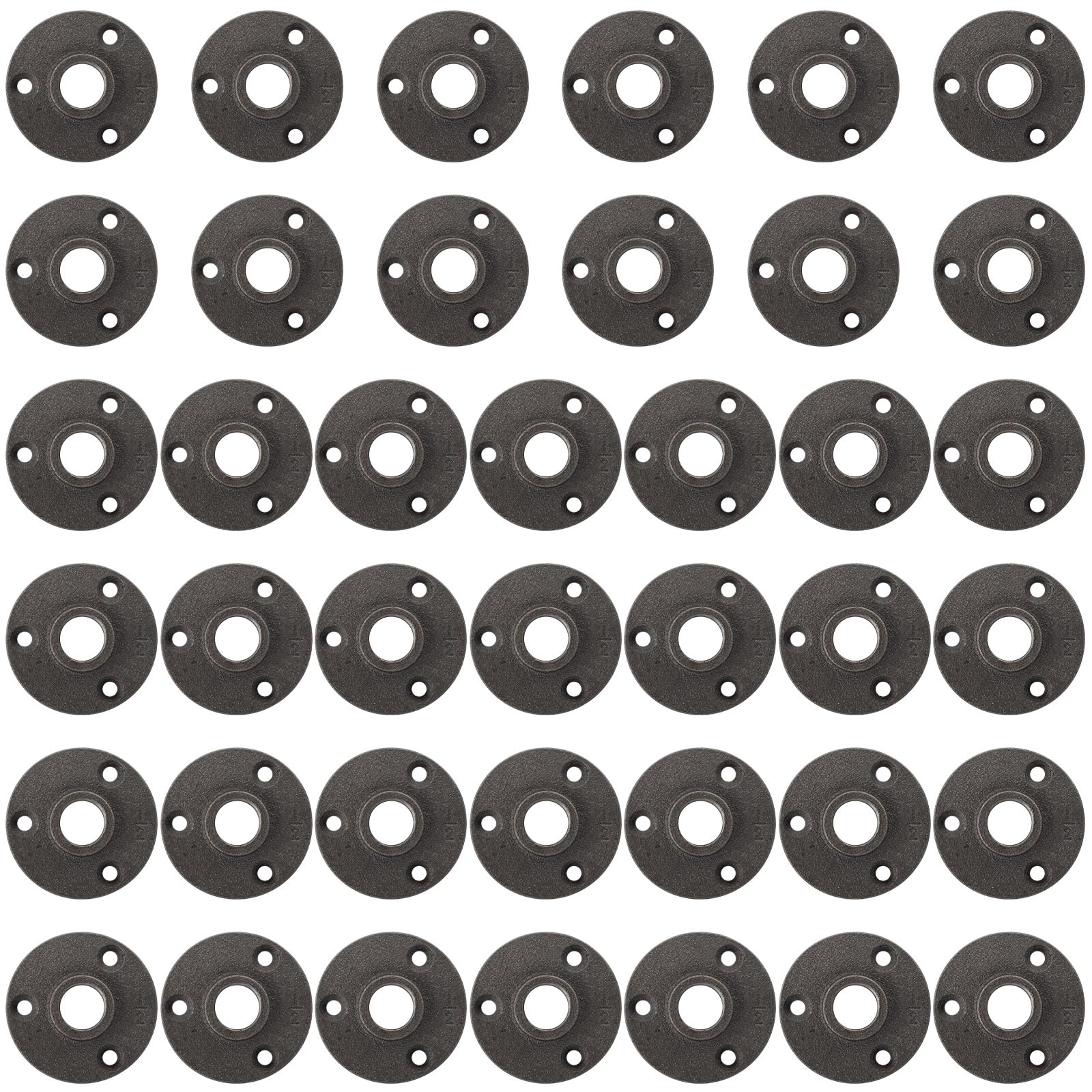 Amazon.com: Niubid 1/2 inches Malleable Cast Iron Pipe Flange 40 Pack ...