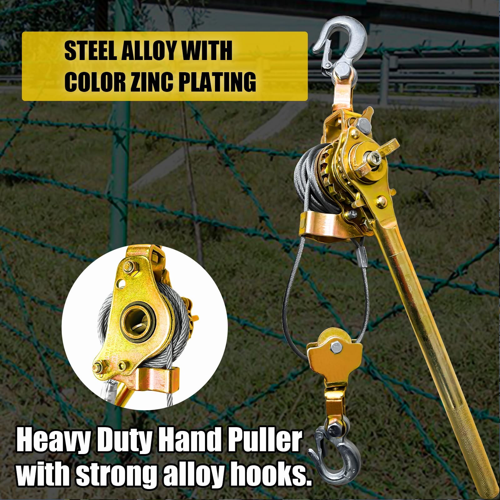 Snapklik.com : YATOINTO 2 Ton 4400LB, Come Along Winch, Heavy Duty ...