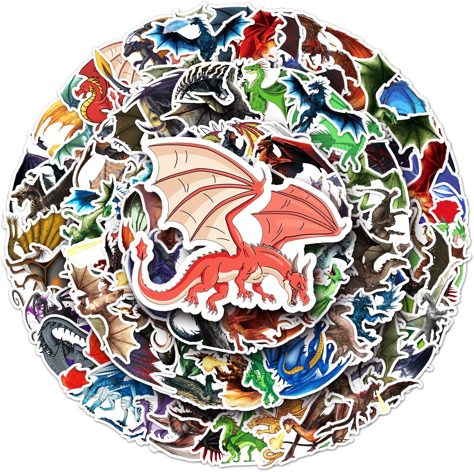 Amazon.com: Dragon Stickers for Laptop(50 Pcs),Gift for Teens Adults ...