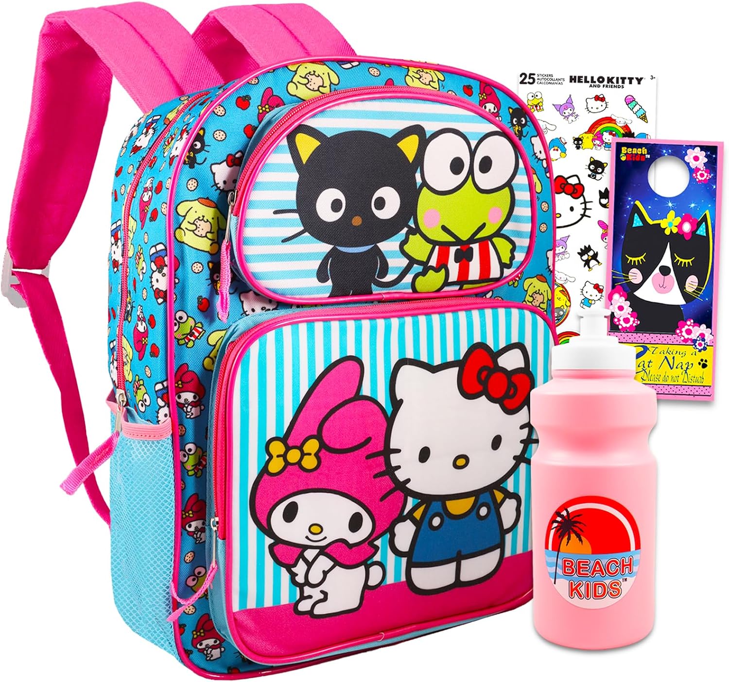 Amazon.com | Hello Kitty Backpack for School Set - Bundle with 16 ...