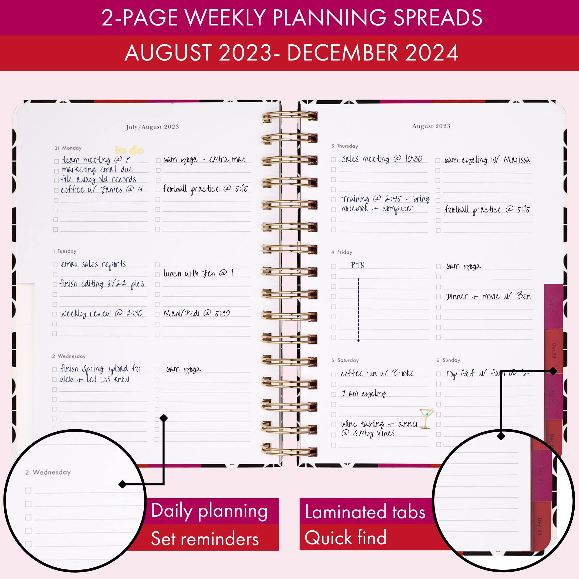 Snapklik.com : Kate Spade New York Daily Planner 2023-2024, Mega ...