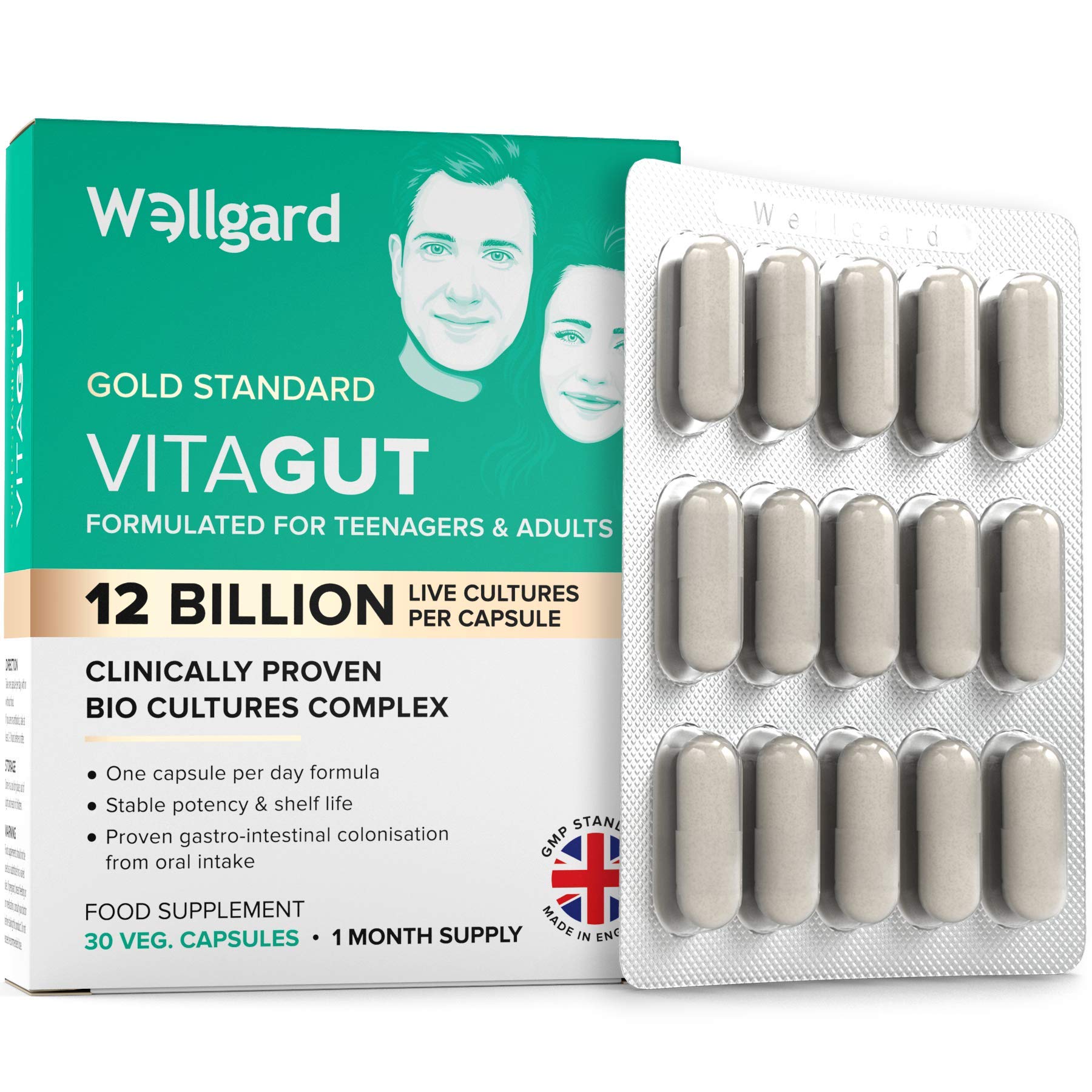 Wellgard Vitagut for Adults & Teenagers - Clinically Proven Bio ...