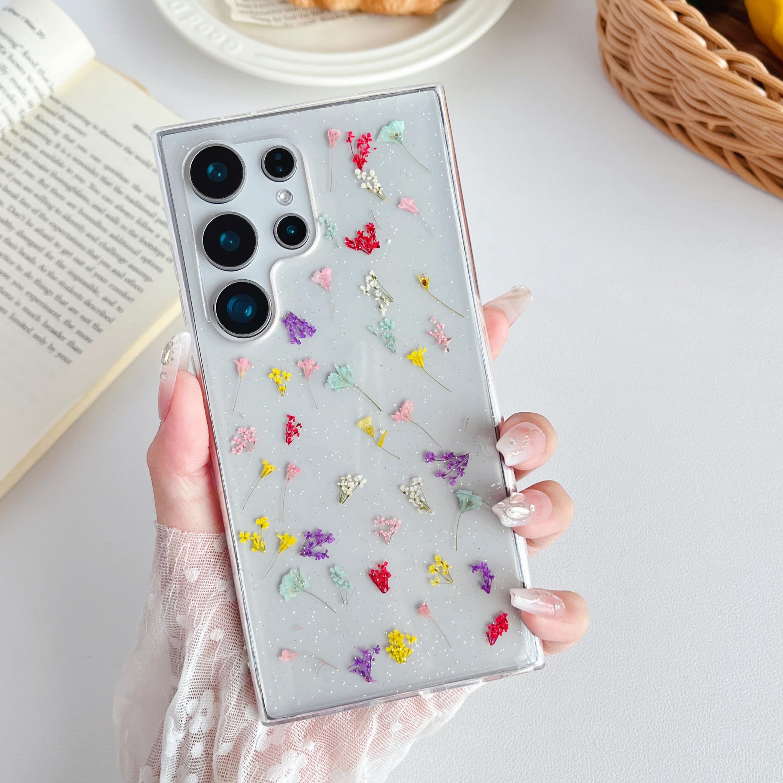 Amazon.com: XIZYO for Samsung Galaxy S23 Ultra Case Cute Flower Floral Clear Daisy Pattern ...