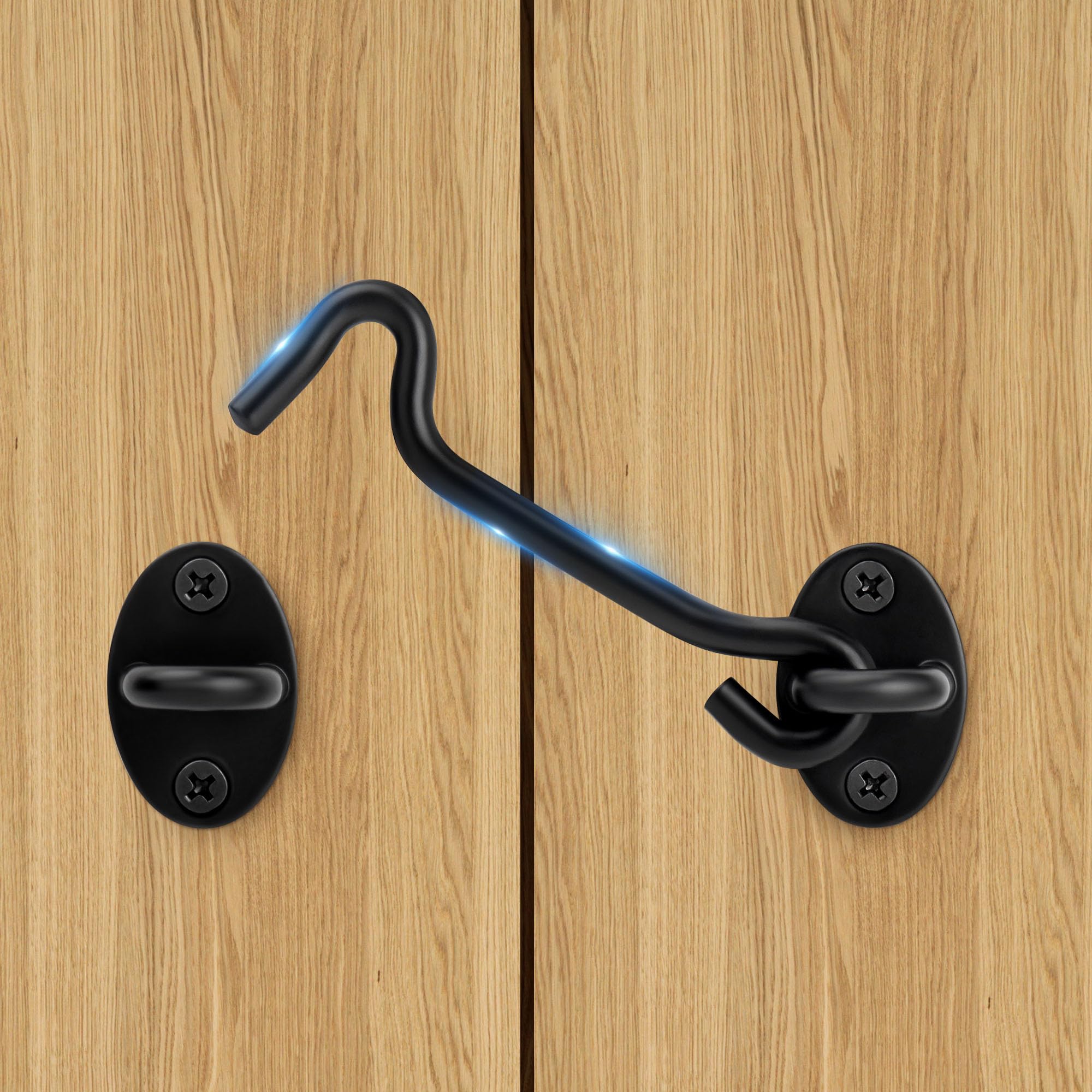 Buy LOQRON Barn Door Lock Gate Latch, 4 Inch Heavy Duty Hook and Eye ...