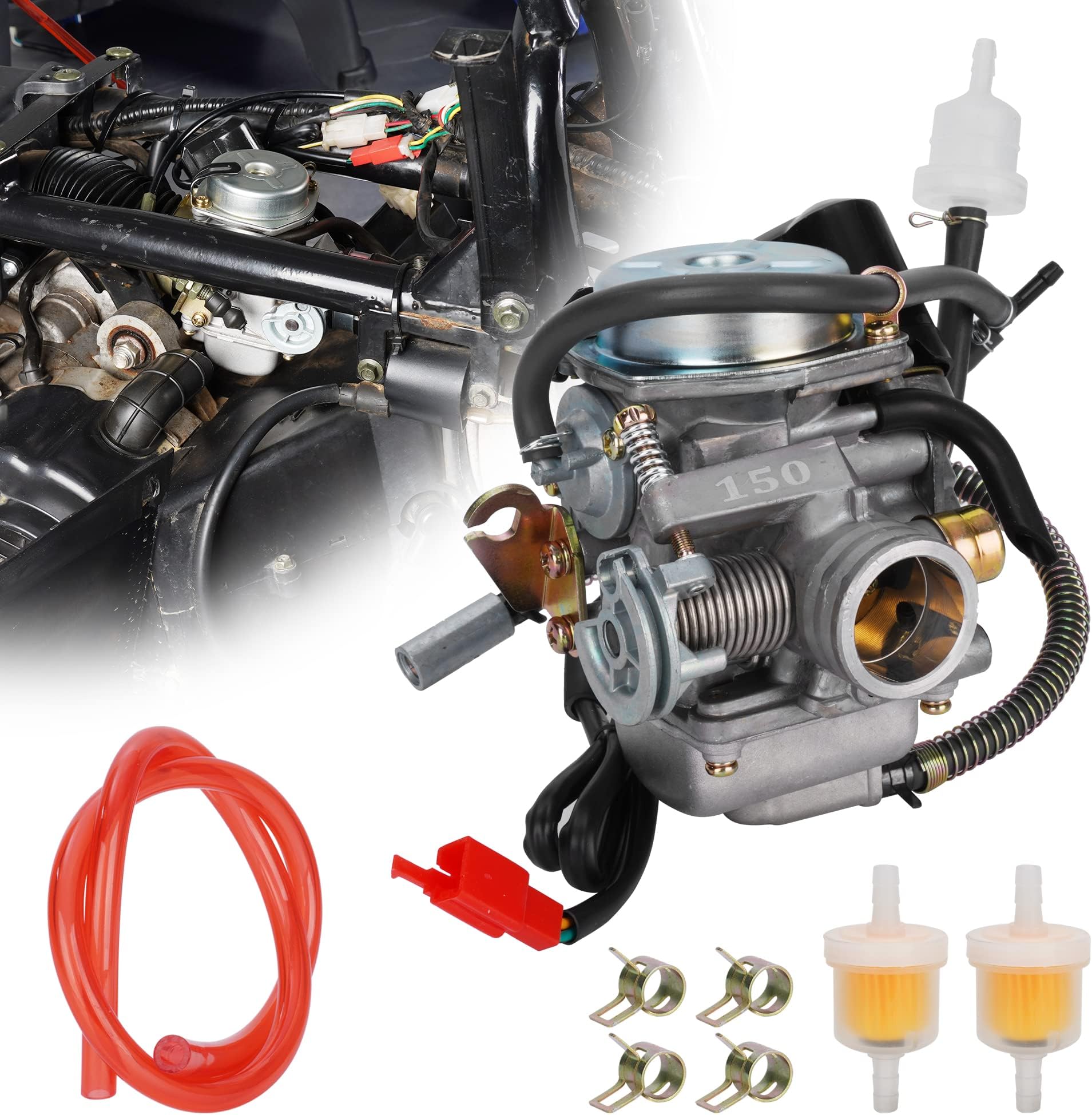 Amazon.com: Carburetor W/Air Filter for Manco Talon 260cc 300cc Linhai ...