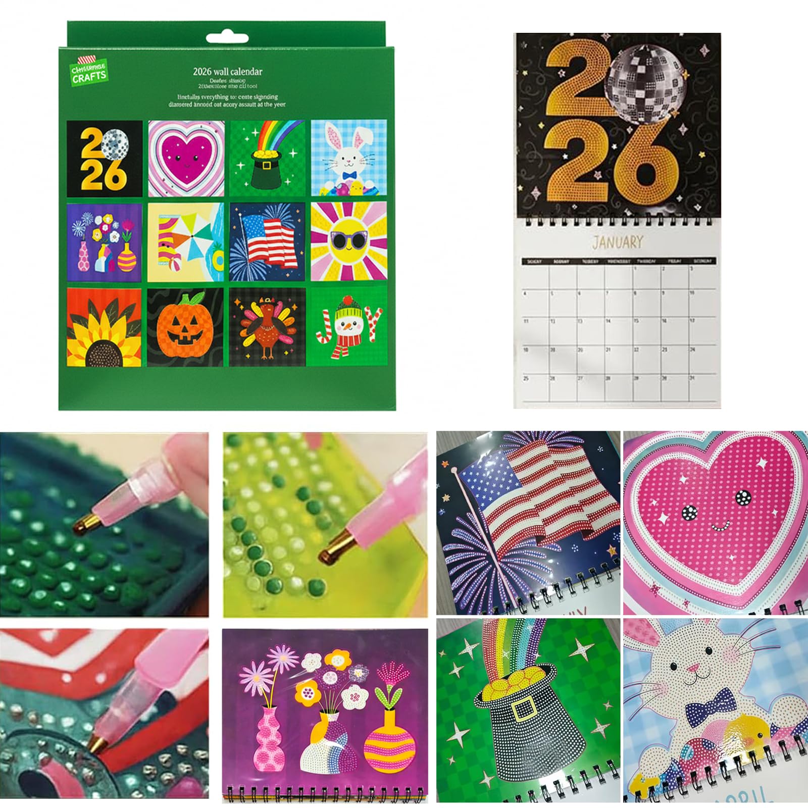 Snapklik.com : Diamond Art Calendar 2026 Free-Style DIY Diamond ...