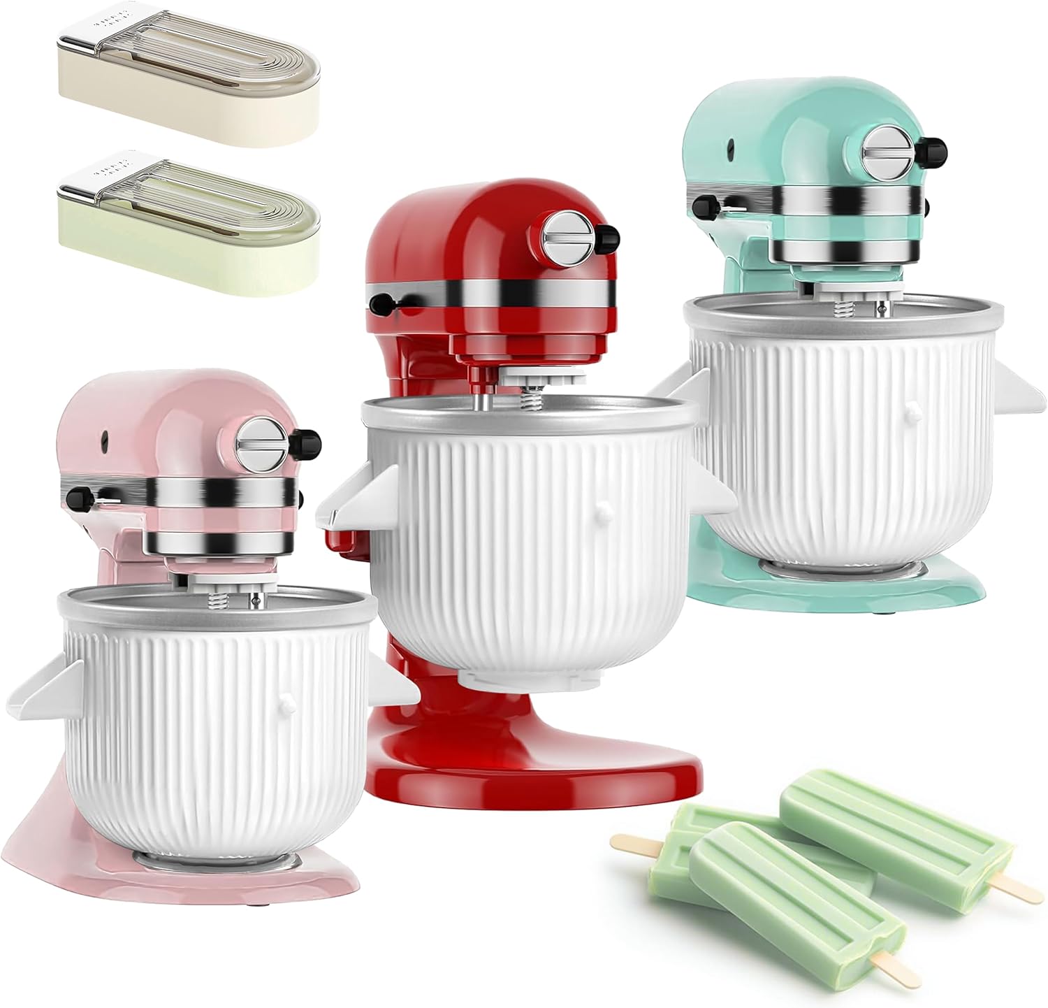 Amazon.com: Ice Cream Maker Attachment for KitchenAid Stand Mixer,2 ...