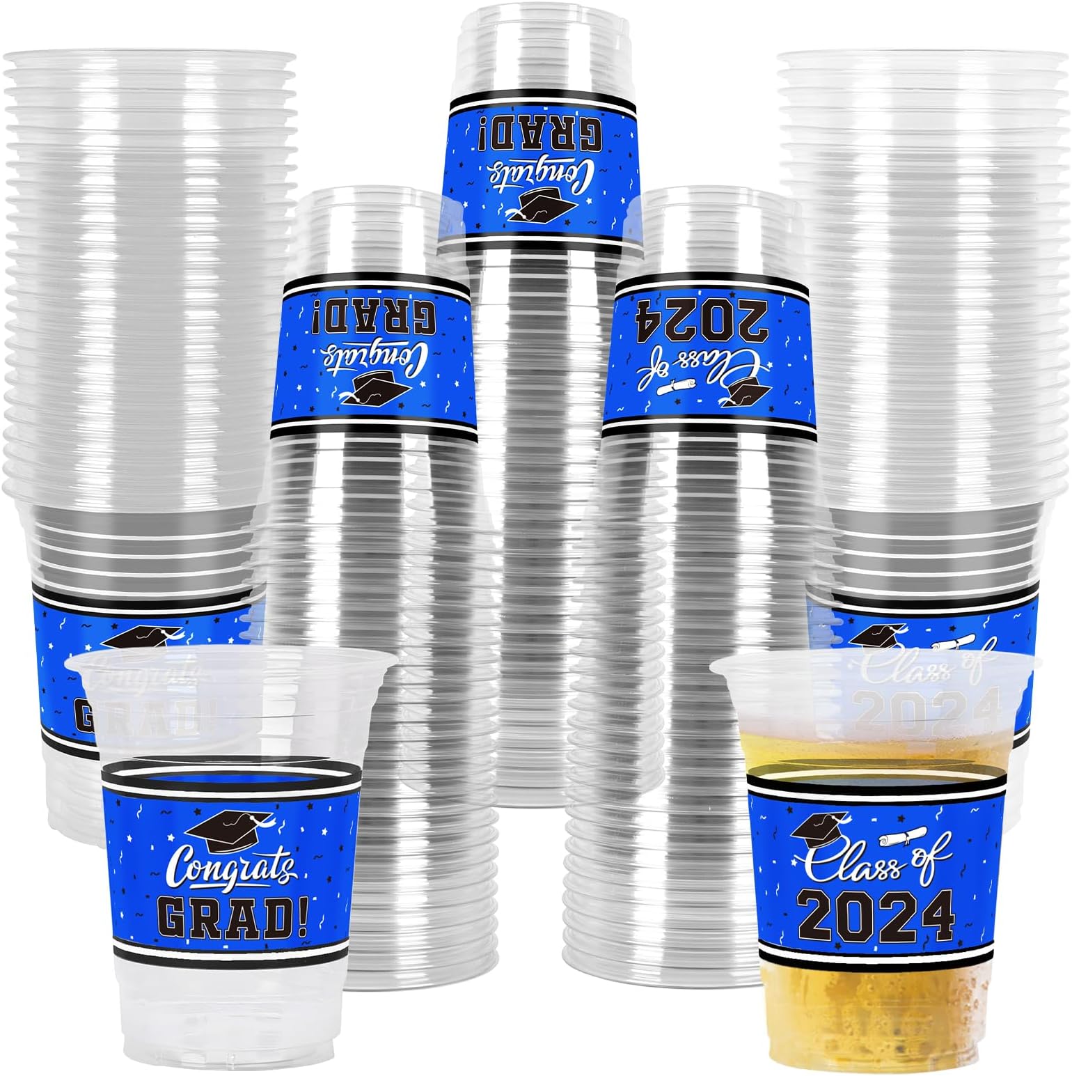 Amazon.com: 200 Pcs Graduation Party Cup 16 oz Disposable Plastic 2024 ...