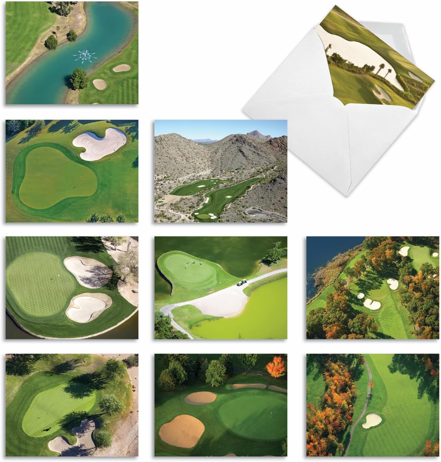Amazon.com : Golf Set - 24 Cards With Envelopes - Stationary - Gifts ...