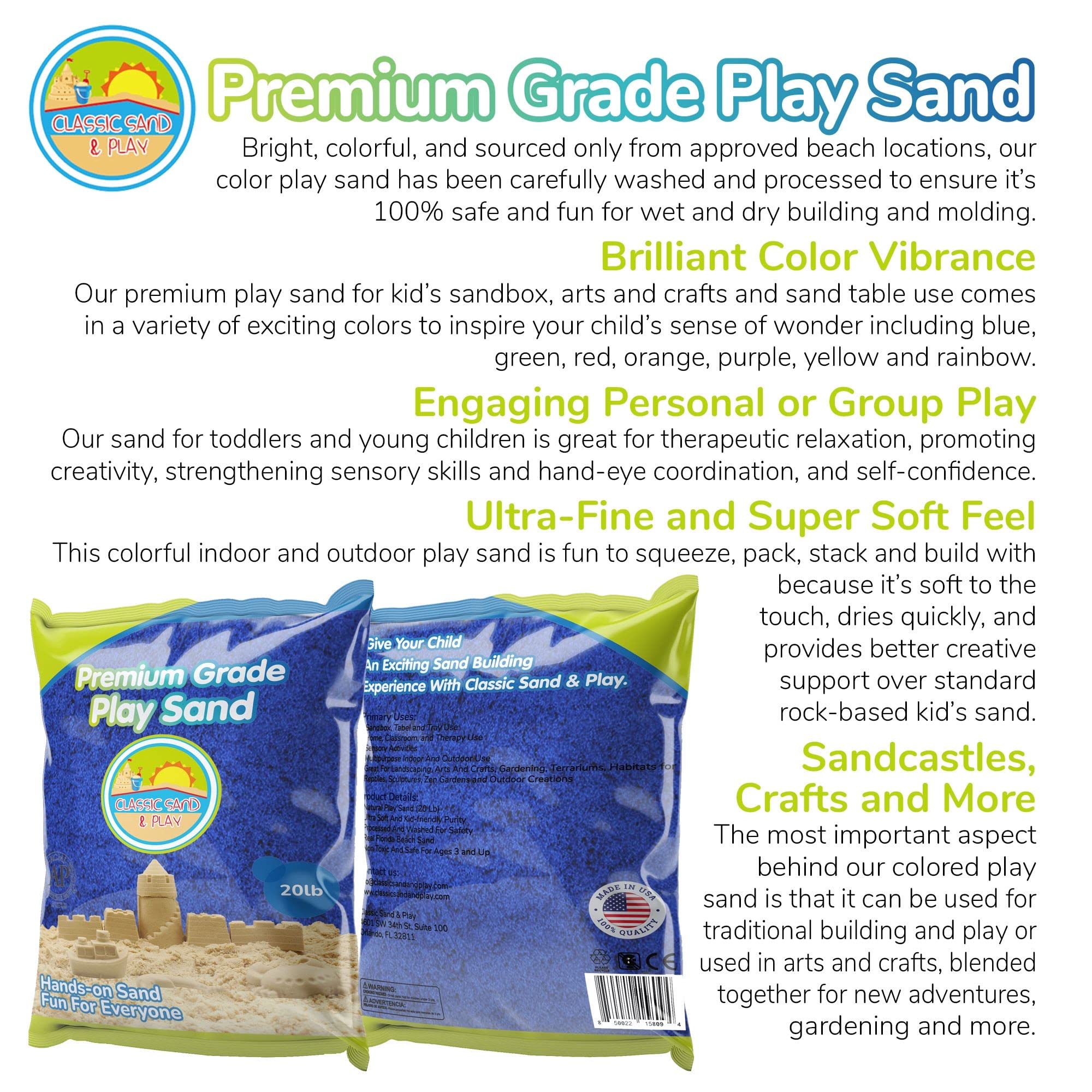 Snapklik.com : Classic Sand And Play Blue Colored Play Sand, 20 Lb Bag ...