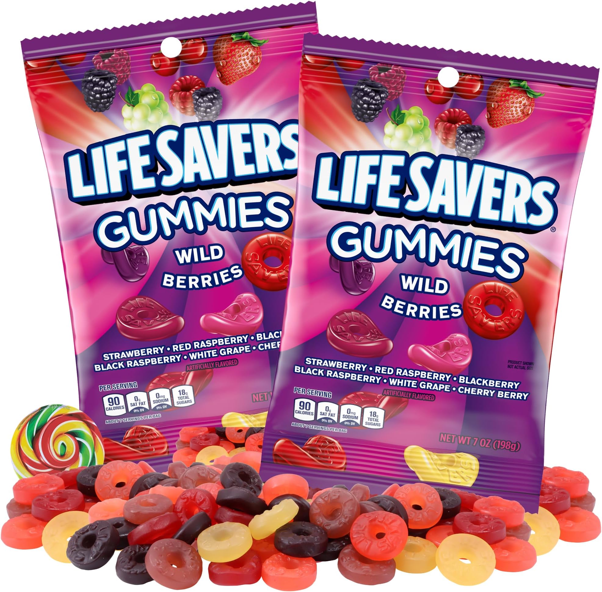 Amazon.com: Wild Berry Lifesaver Gummies, Assorted Fruit Flavors ...