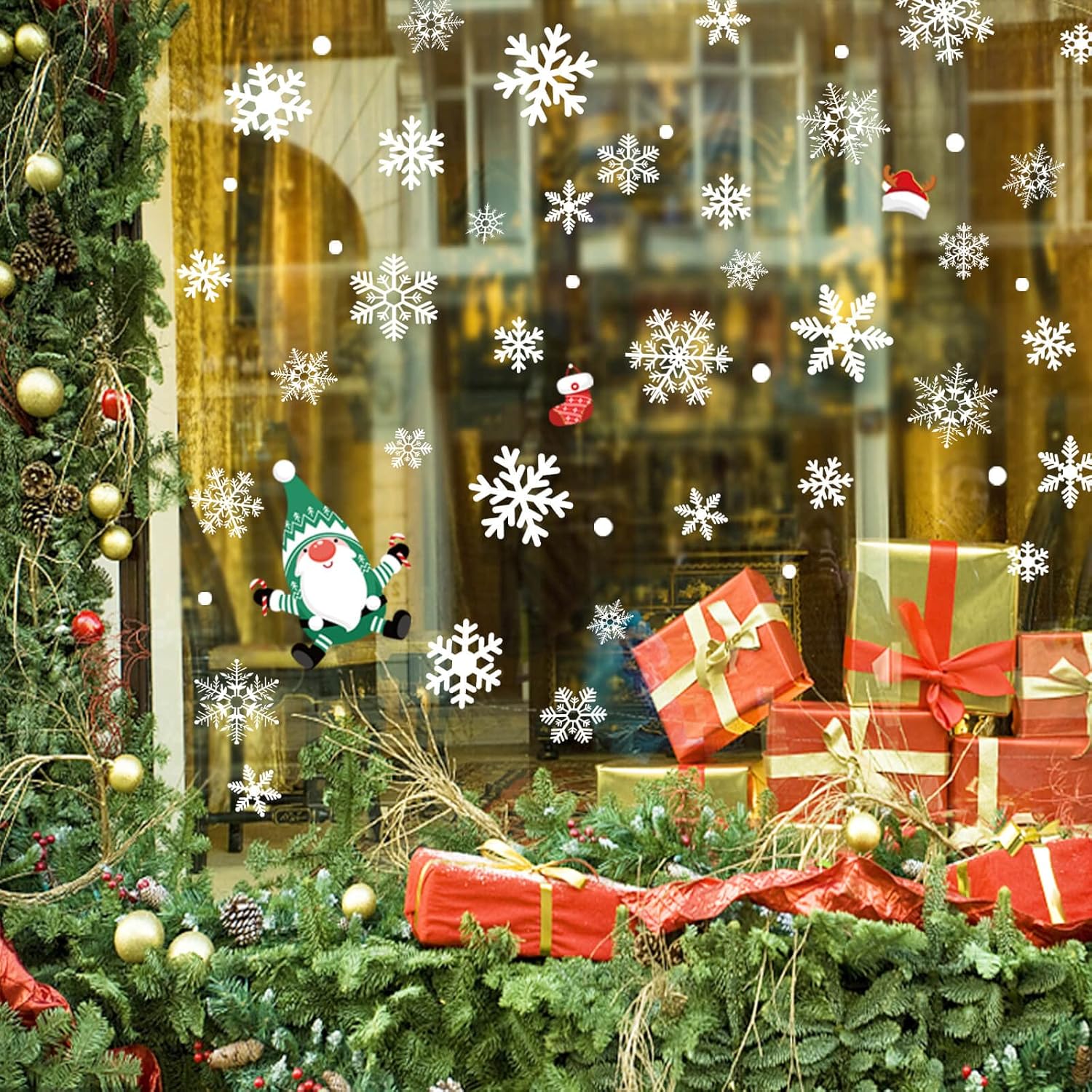 Buy Fesoar Christmas Window Stickers 317 PCS Christmas Window ...