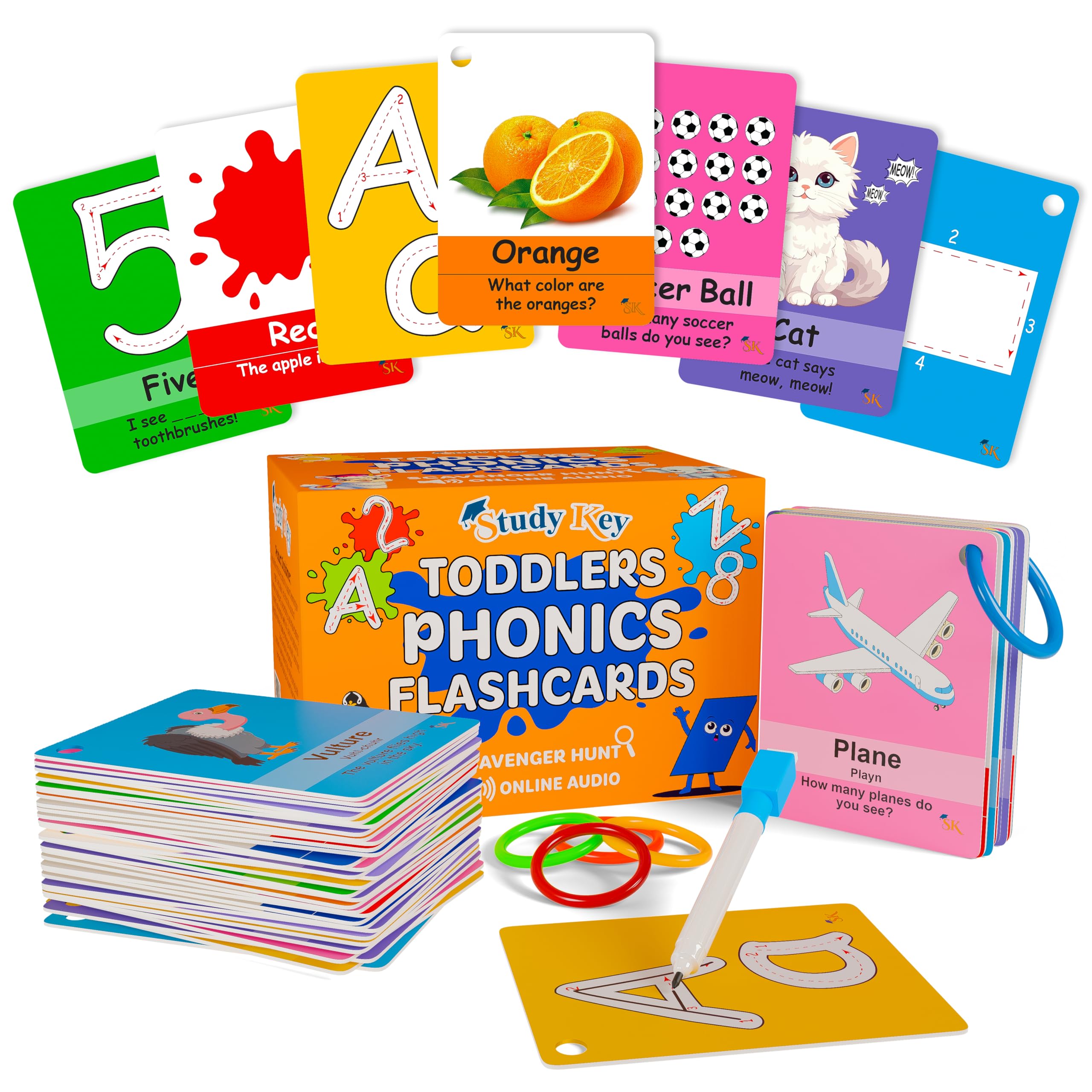 Educational Toddler Flashcards Toddler English Phonics Flash Cards ...