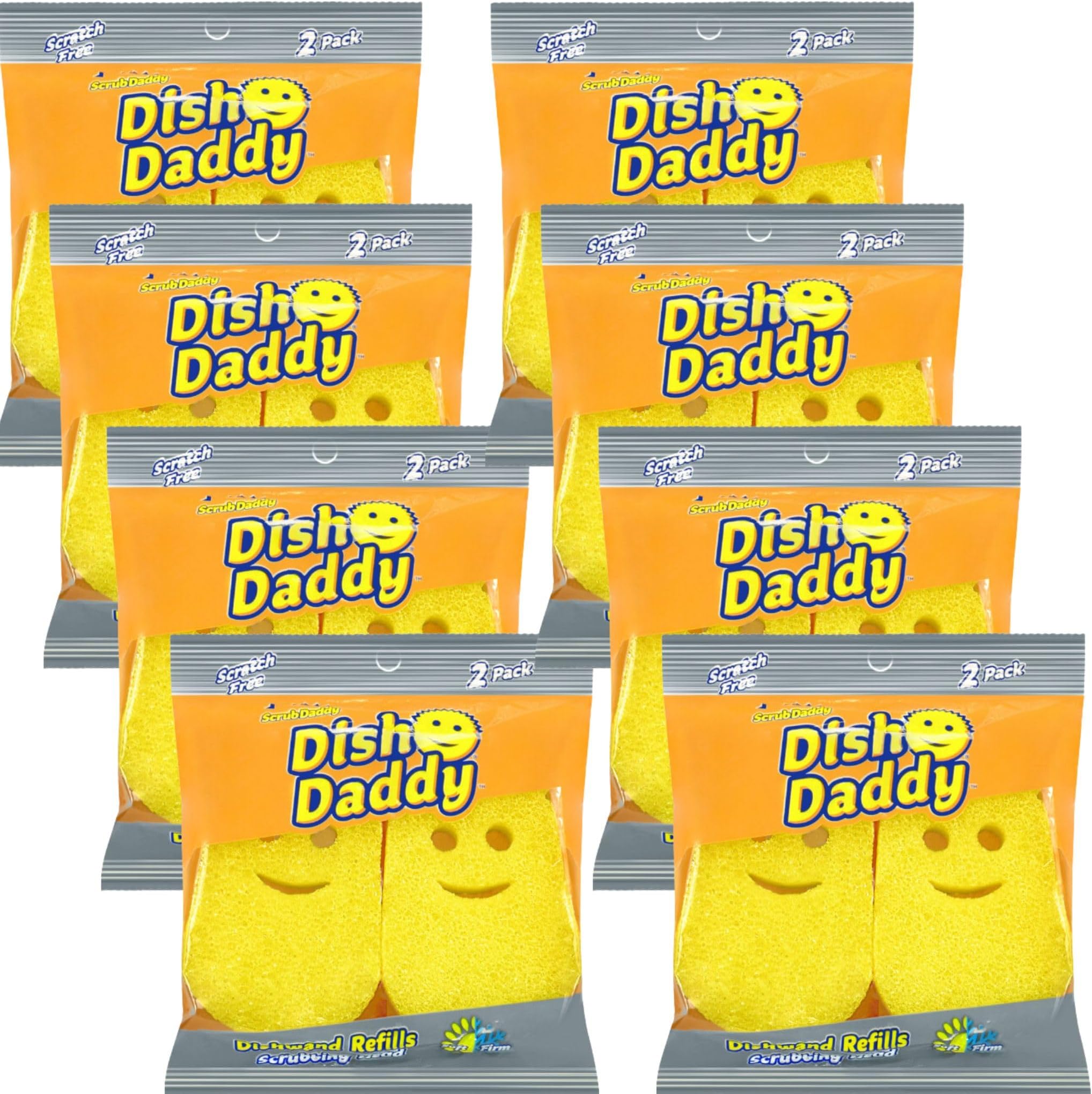 Amazon.com: Scrub Daddy Dish Daddy Refills Pad 8 x 2 Pack : Health ...