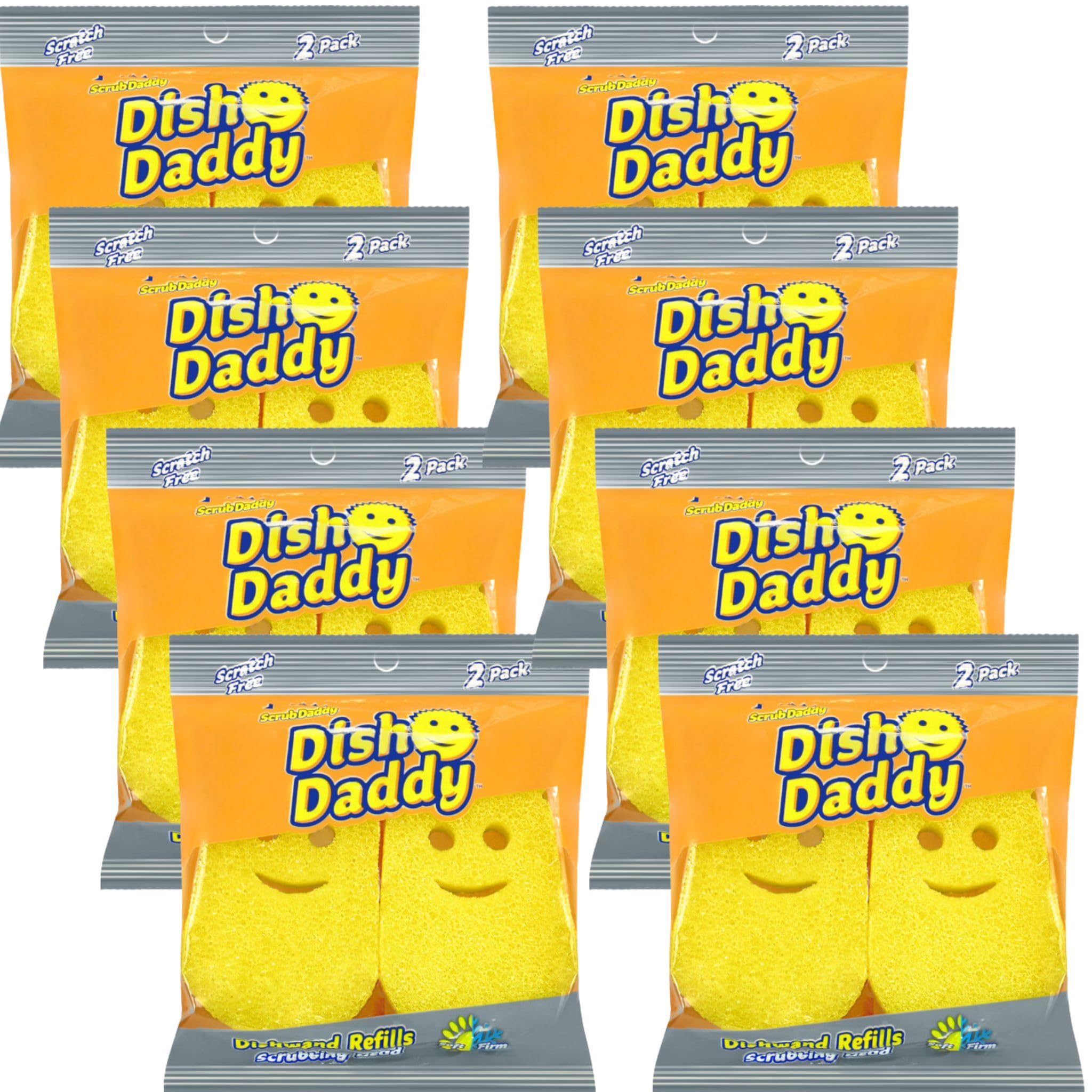 Scrub Daddy Dish Daddy Refills Pad 8 x 2 Pack : Amazon.com.au: Health ...