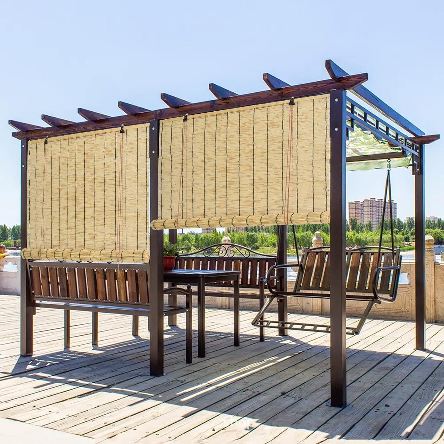 ZQKJLH Store Bambou Exterieur Store Enrouleurs Store Bambou Exterieur ...